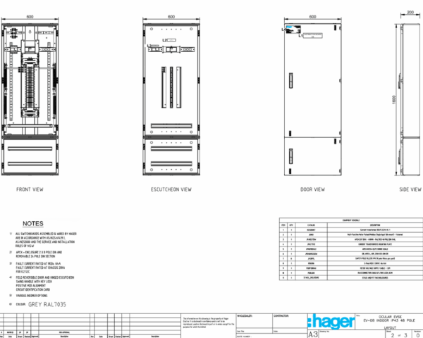 Indoor EV-DB | IP43 48 Pole | 1 Phase Extension Box | Ocular